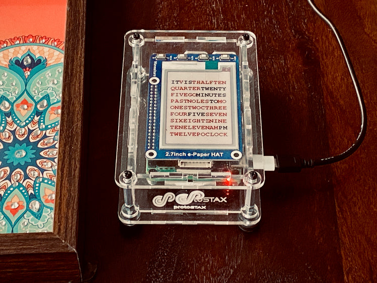 Word Clock with Raspberry Pi and ePaper Display – ProtoStax